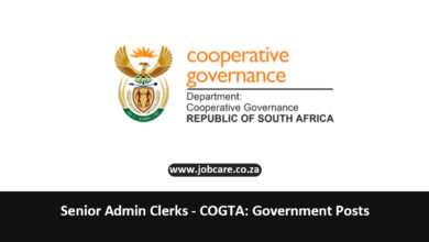 Senior Admin Clerks - COGTA: Government Posts - Jobcare