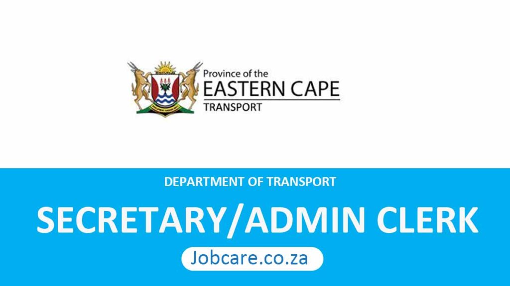 EC Dept of Transport: Admin Clerk - Jobcare