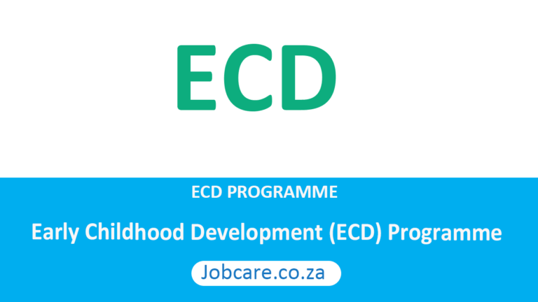 Early Childhood Development (ECD) Programme - Jobcare