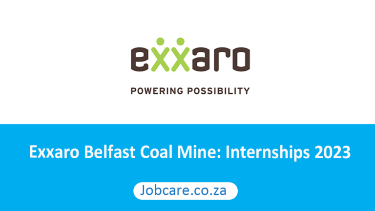 Exxaro Belfast Coal Mine: Internships 2023 - Jobcare