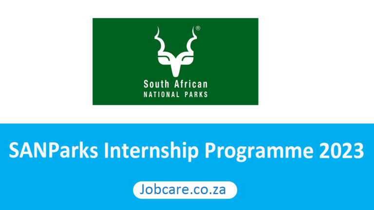 SANParks: Internship Programme 2023 - Jobcare