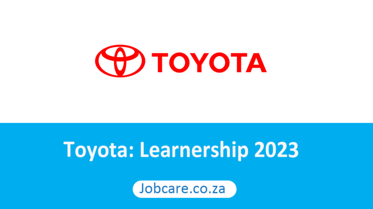 Toyota: Learnership 2023 - Jobcare