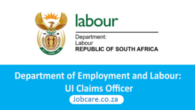 Department of Employment and Labour: UI Claims Officer - Jobcare