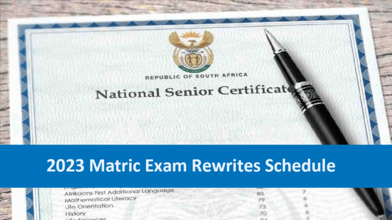 2023 Matric Exam Rewrites Schedule - Jobcare