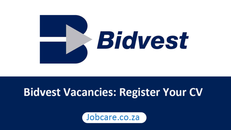 Bidvest Vacancies: Register Your CV - Jobcare