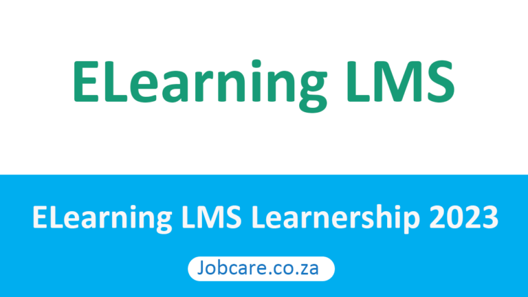 e-Learning LMS Learnership 2023 - Jobcare