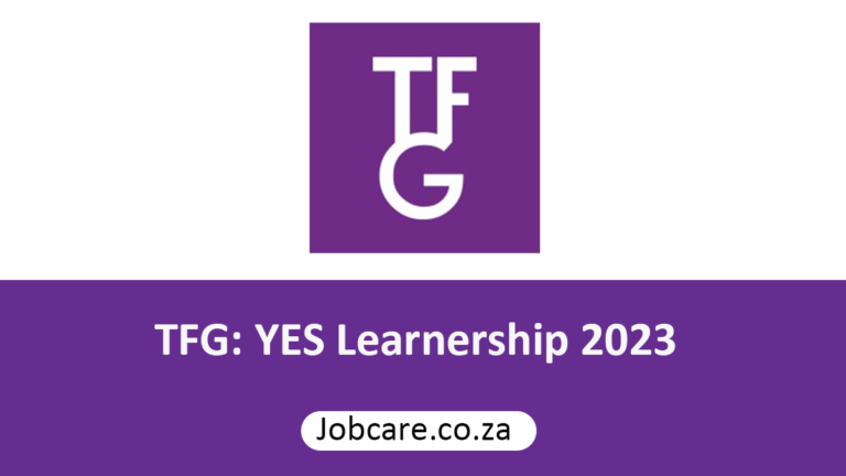 TFG: YES Learnership 2023 - Jobcare