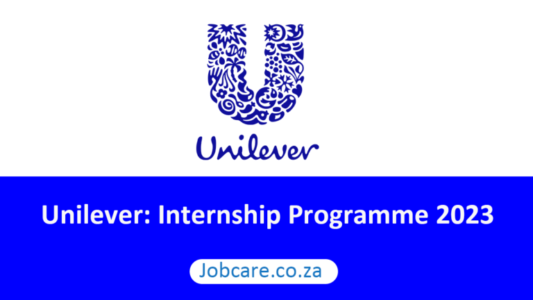 Unilever: Internship Programme 2023 - Jobcare