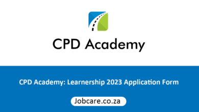 CPD Academy: Learnership 2023 Application Form - Jobcare
