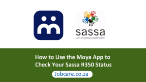 How to Use the Moya App to Check Your Sassa R350 Status - Jobcare