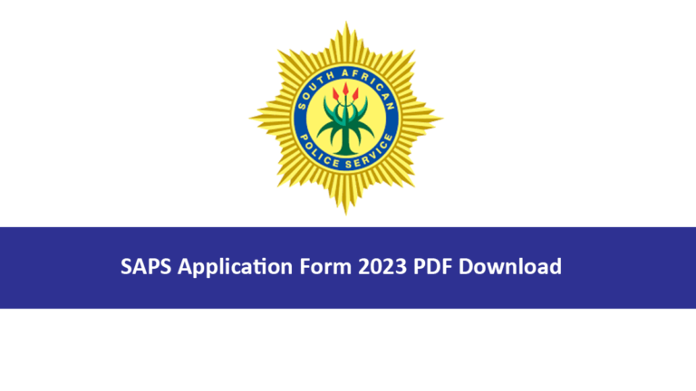 SAPS Application Form 2023 PDF Download - Jobcare