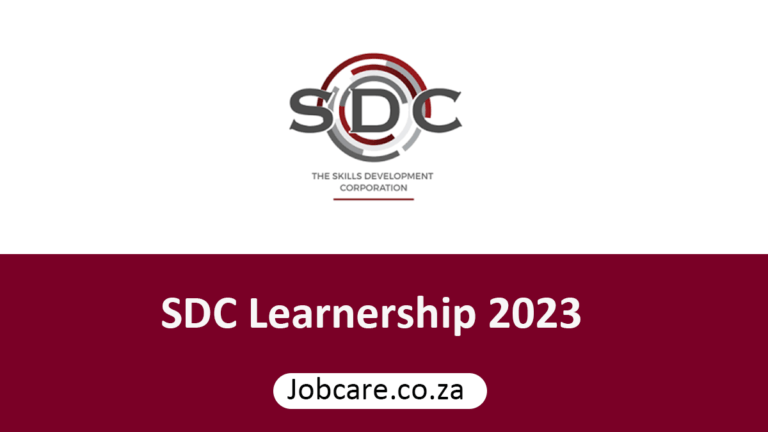 SDC Learnership 2023 - Jobcare