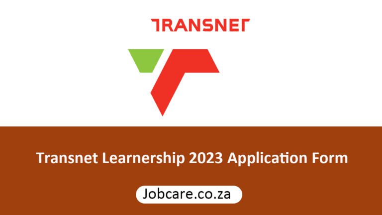 Transnet Learnership 2023 Application Form - Jobcare
