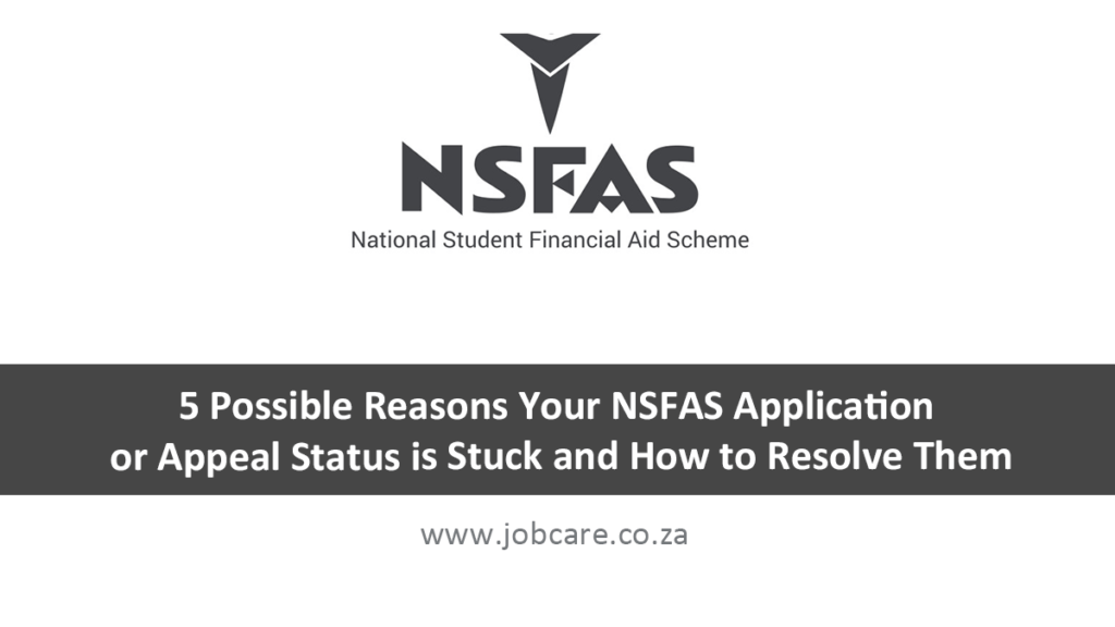 5 Possible Reasons Your NSFAS Application or Appeal Status is Stuck and ...
