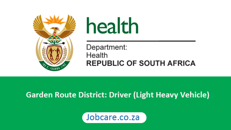 Garden Route District: Driver (Light Heavy Vehicle) - Jobcare