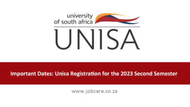 Important Dates: Unisa Registration for the 2023 Second Semester - Jobcare