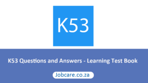 K53 Questions and Answers - Learning Test Book - Jobcare