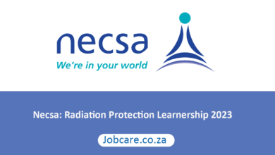 Necsa: Radiation Protection Learnership 2023 - Jobcare