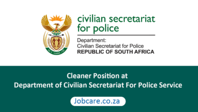 Cleaner Position at Department of Civilian Secretariat For Police ...