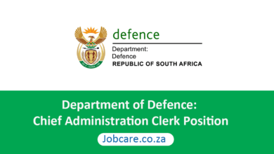Department of Defence: Chief Administration Clerk Position - Jobcare