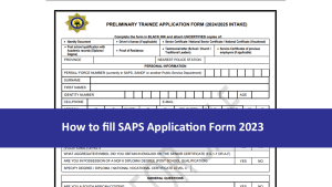 How to fill SAPS Application Form 2023 - Jobcare