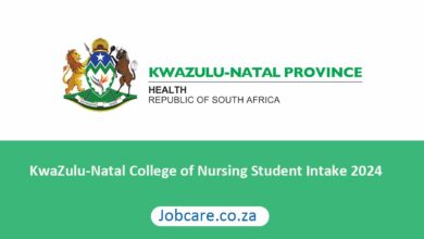 KwaZulu-Natal College of Nursing Student Intake 2024 - Jobcare