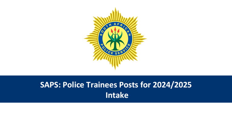 SAPS: Police Trainees Posts for 2024/2025 Intake - Jobcare