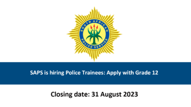SAPS is hiring Police Trainees: Apply with Grade 12 - Jobcare
