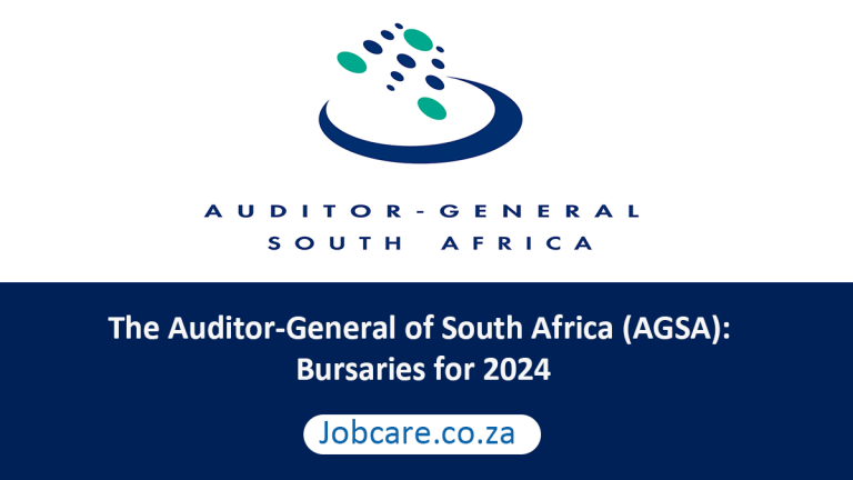 The Auditor-General of South Africa (AGSA): Bursaries for 2024 - Jobcare