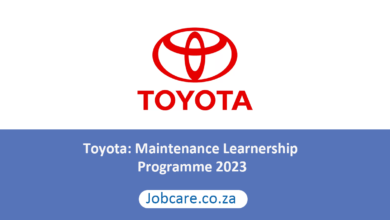 Toyota: Maintenance Learnership Programme 2023 - Jobcare