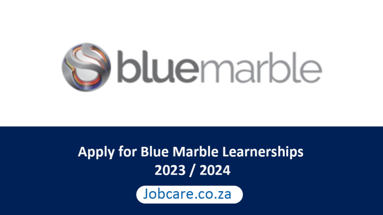 Apply for Blue Marble Learnerships 2023 / 2024 - Jobcare