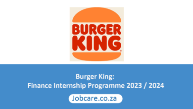 Burger King: Finance Internship Programme 2023 / 2024 - Jobcare