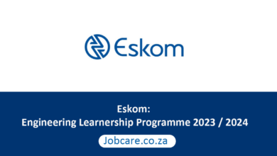 Eskom: Engineering Learnership Programme 2023 / 2024 - Jobcare