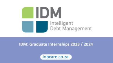 IDM: Graduate Internships 2023 / 2024 - Jobcare