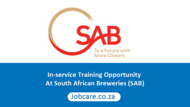 In-service Training Opportunity At South African Breweries (SAB) - Jobcare