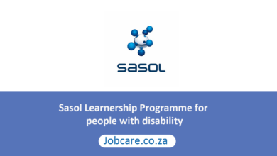 Sasol Learnership Programme for people with disability - Jobcare