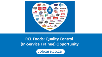 RCL Foods: Quality Control (In-Service Trainee) Opportunity - Jobcare