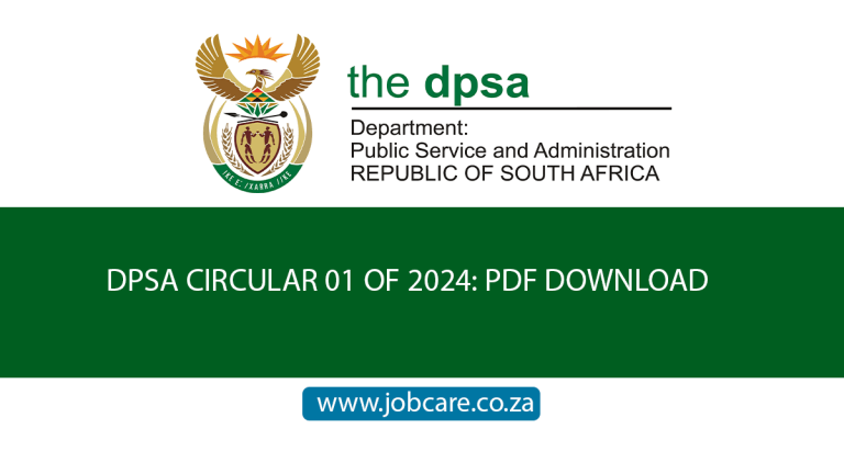 DPSA CIRCULAR 01 OF 2024: PDF DOWNLOAD - Jobcare
