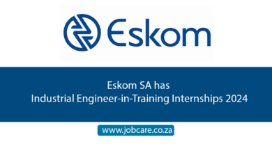 Eskom SA has Industrial Engineer-in-Training Internships 2024 - Jobcare