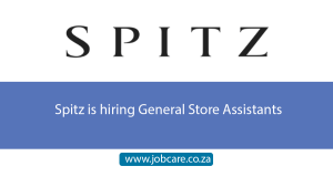Spitz is hiring General Store Assistants - Jobcare