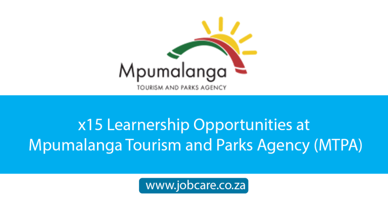 Learnership at Mpumalanga Tourism and Parks Agency (MTPA) - Jobcare