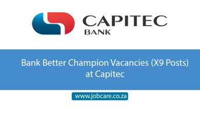 Bank Better Champion Vacancies (X9 Posts) at Capitec - Jobcare