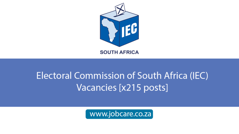Electoral Commission of South Africa (IEC) Vacancies [x215 posts] - Jobcare