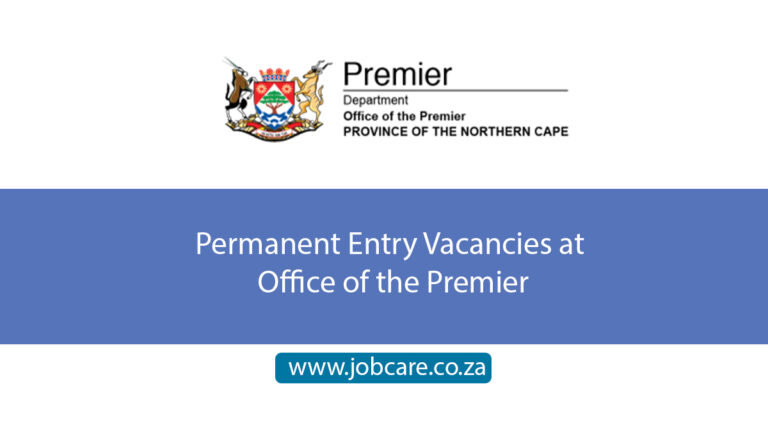 Office of the Premier Vacancies - Jobcare