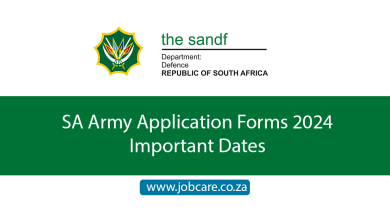 SA Army Application Forms 2024 / 2025 and Important Dates - Jobcare