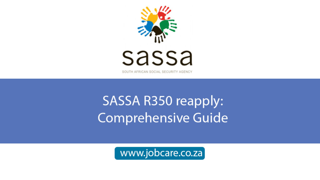 SASSA R350 reapply: Comprehensive Guide - Jobcare