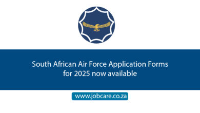 South African Air Force Application Forms for 2025 now available - Jobcare