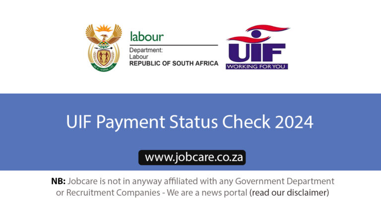 UIF Payment Status Check 2024 - Jobcare