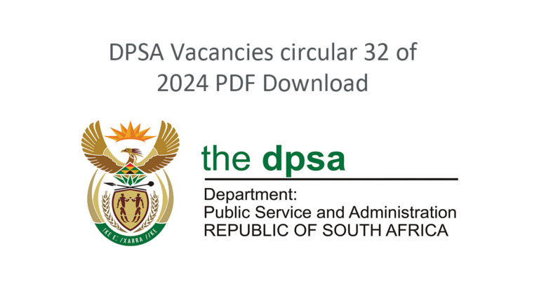 DPSA Vacancies circular 32 of 2024 PDF Download - Jobcare