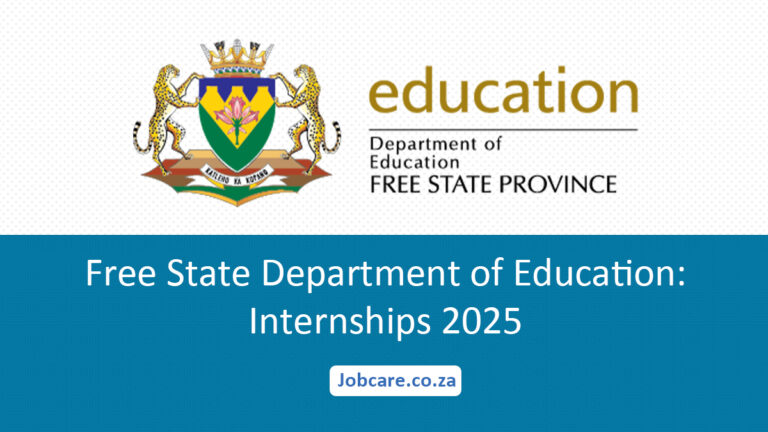 Free State Department of Education: Internships 2025 - Jobcare